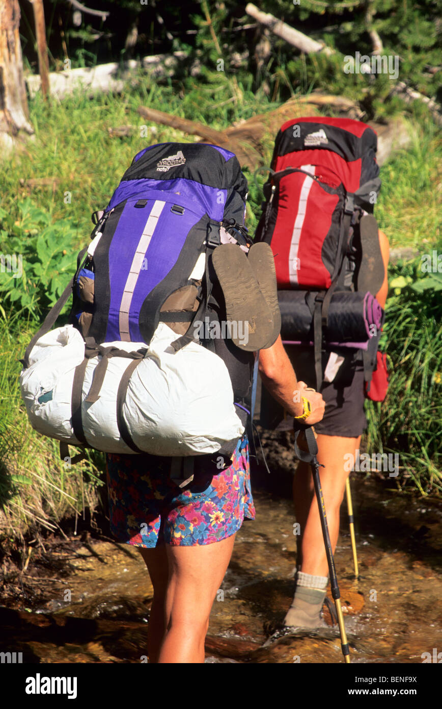 Two women backpacking Stock Photo - Alamy