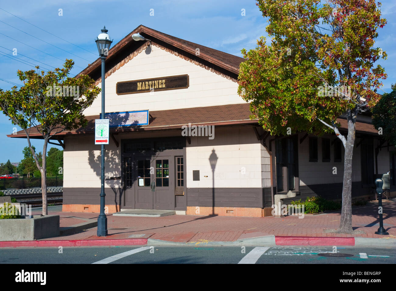 A classic American train station in Martinez, California Stock Photo ...