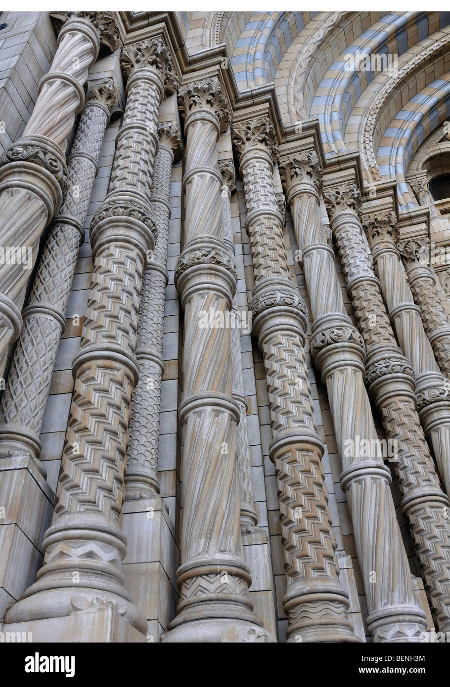 Victorian columns at Natural History Museum at London Stock Photo - Alamy
