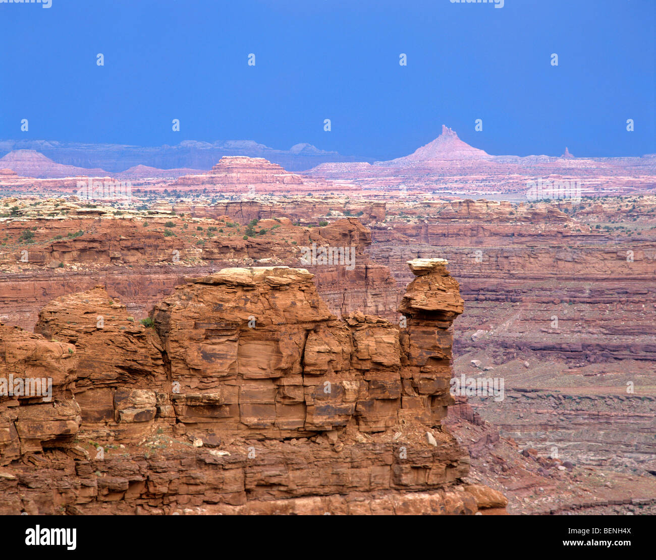Sandstone canyons and buttes in Salt Creek, Needles area, at Colorado ...