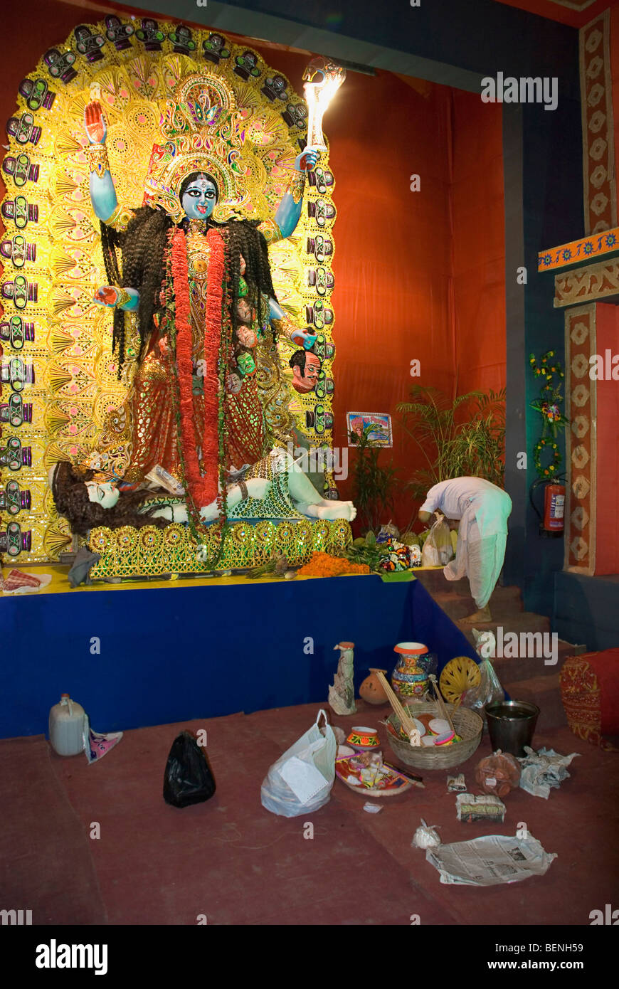 Goddess Kali Kali Puja Festival Kolkata West Bengal India Stock Photo ...