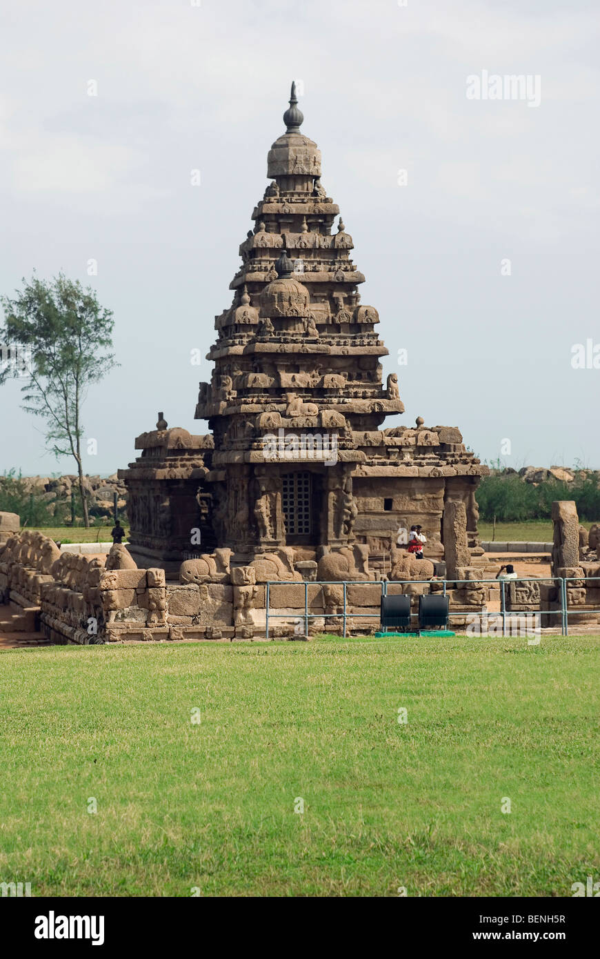 Shore Temple a five-storeyed structural Hindu temple built with blocks ...