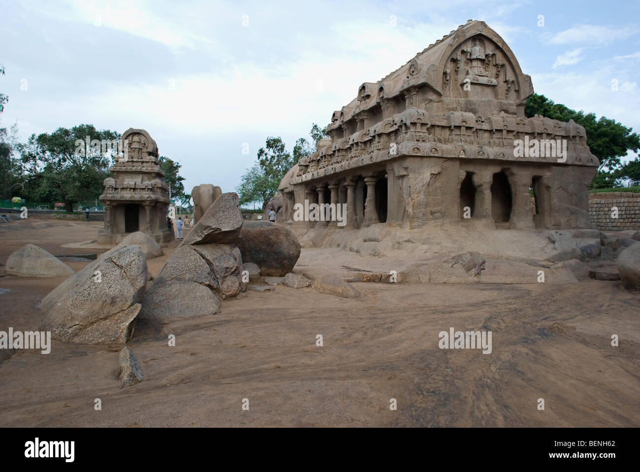 Shore Temple a five-storeyed structural Hindu temple built with blocks ...