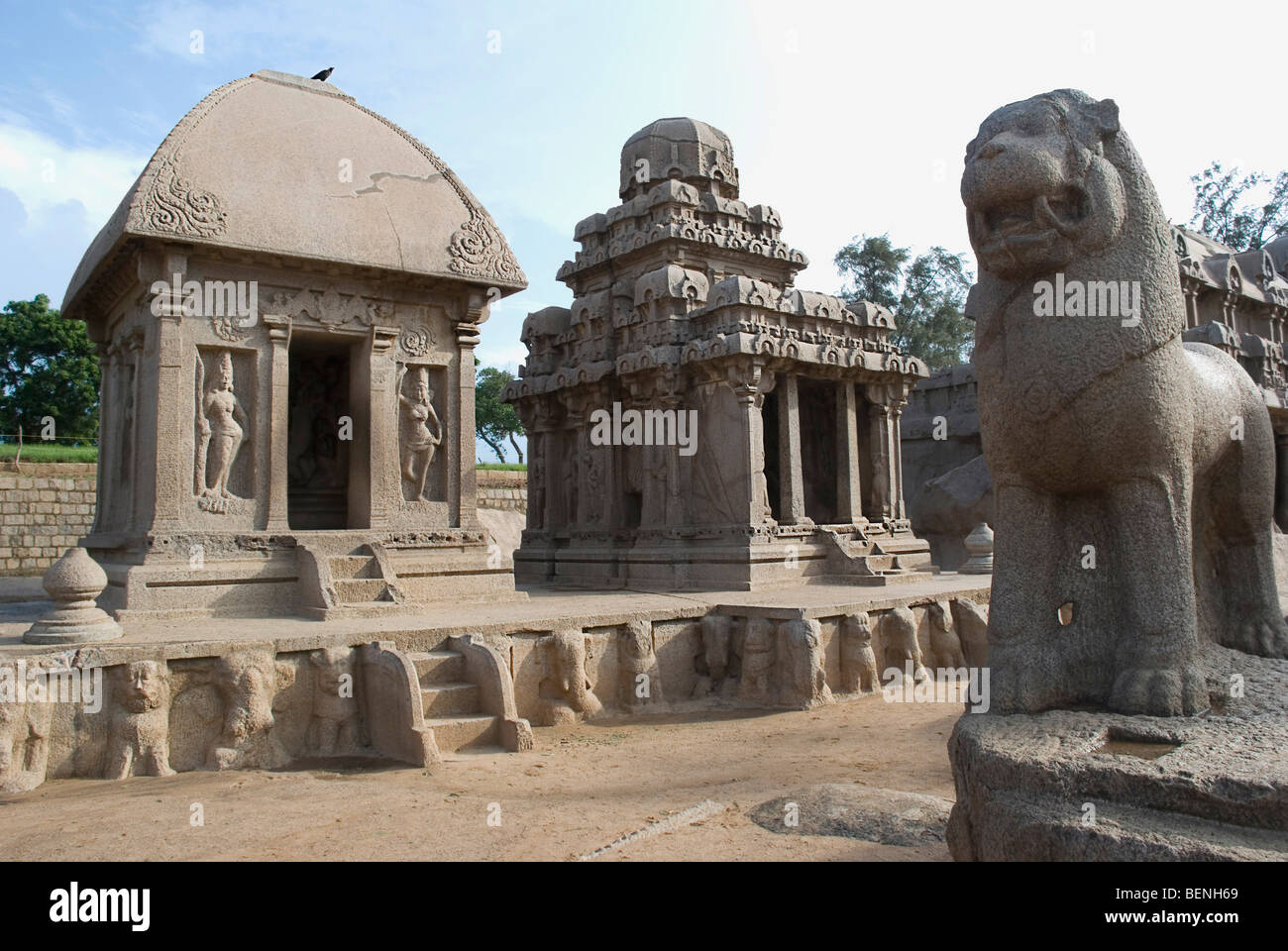 Shore Temple a five-storeyed structural Hindu temple built with blocks ...