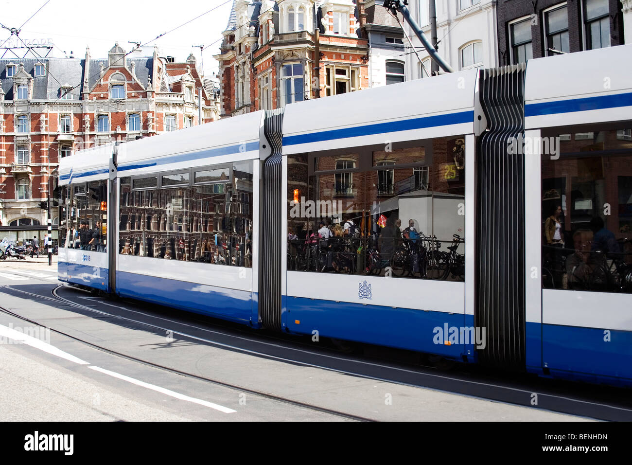 A tram in Amsterdam Netherlands Stock Photo - Alamy
