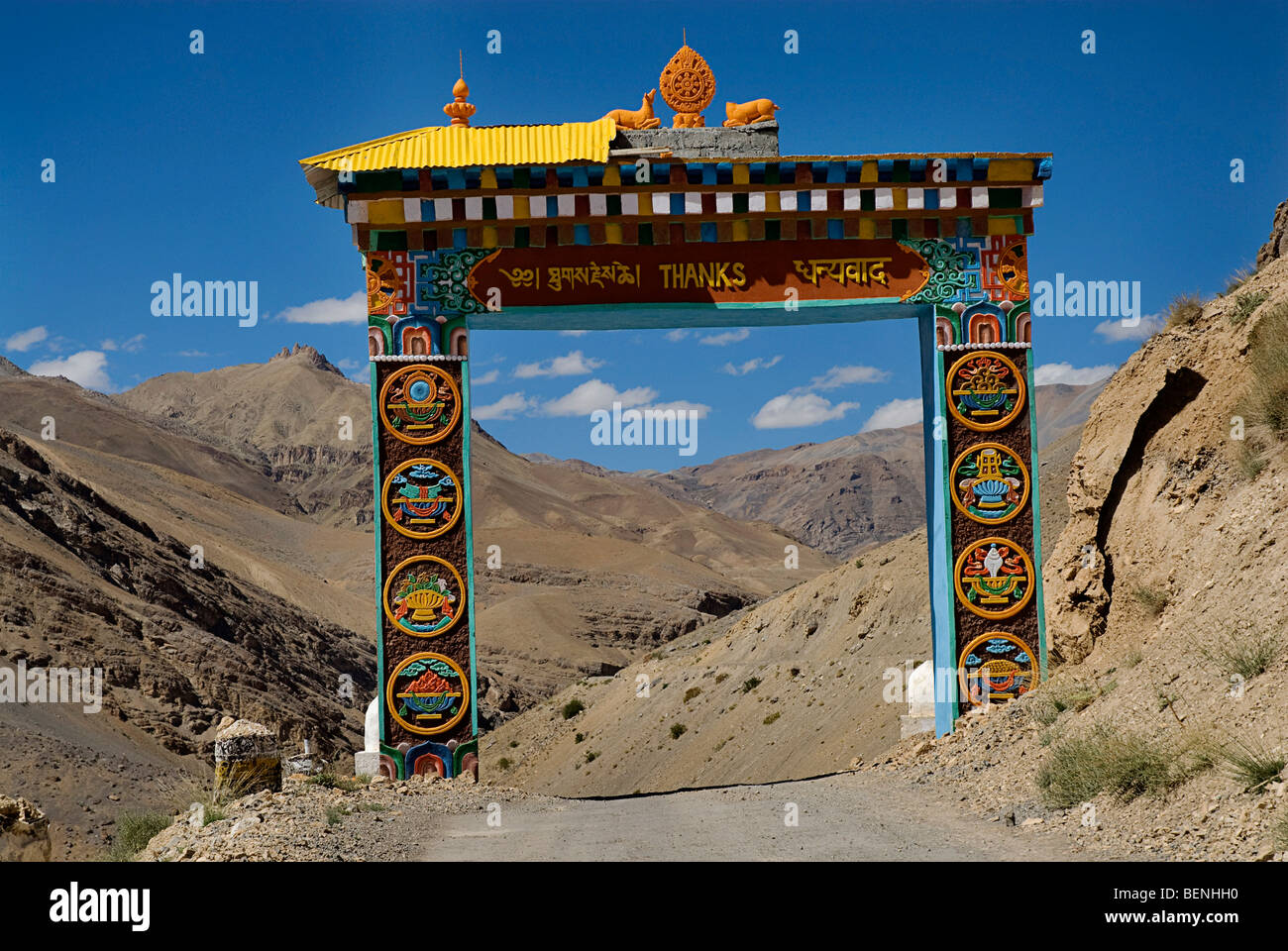 Gate of Key Monastery Spiti Valley Himachal Pradesh India Stock Photo ...