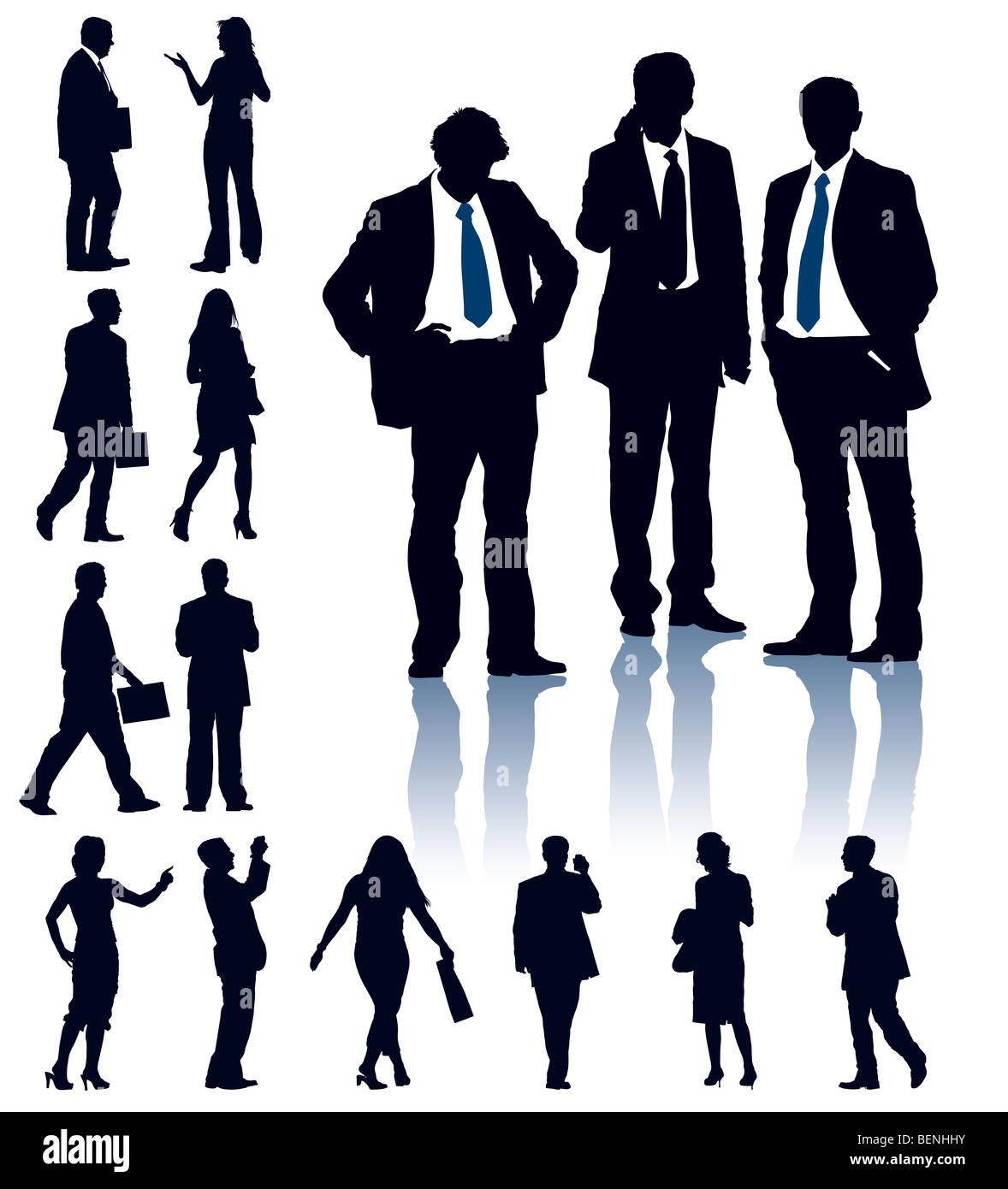 A set of business silhouettes Stock Photo - Alamy