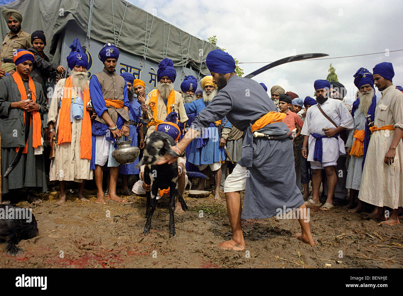 Nihangs in Anandpur Sahib Punjab India Stock Photo - Alamy