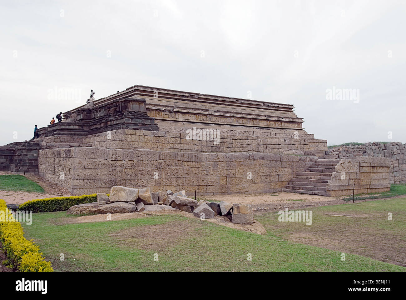 Mahanavami Dibba a three layered platform designed with chains of ...