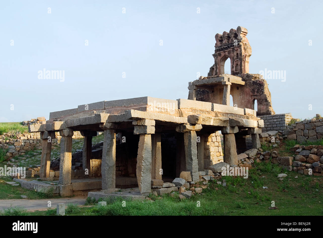 The Harikrishna gateway leading to the Tungabhadra river across which ...