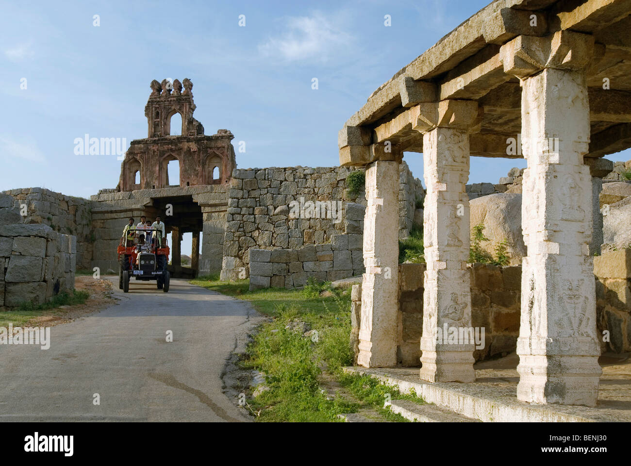 The Harikrishna gateway leading to the Tungabhadra river across which ...