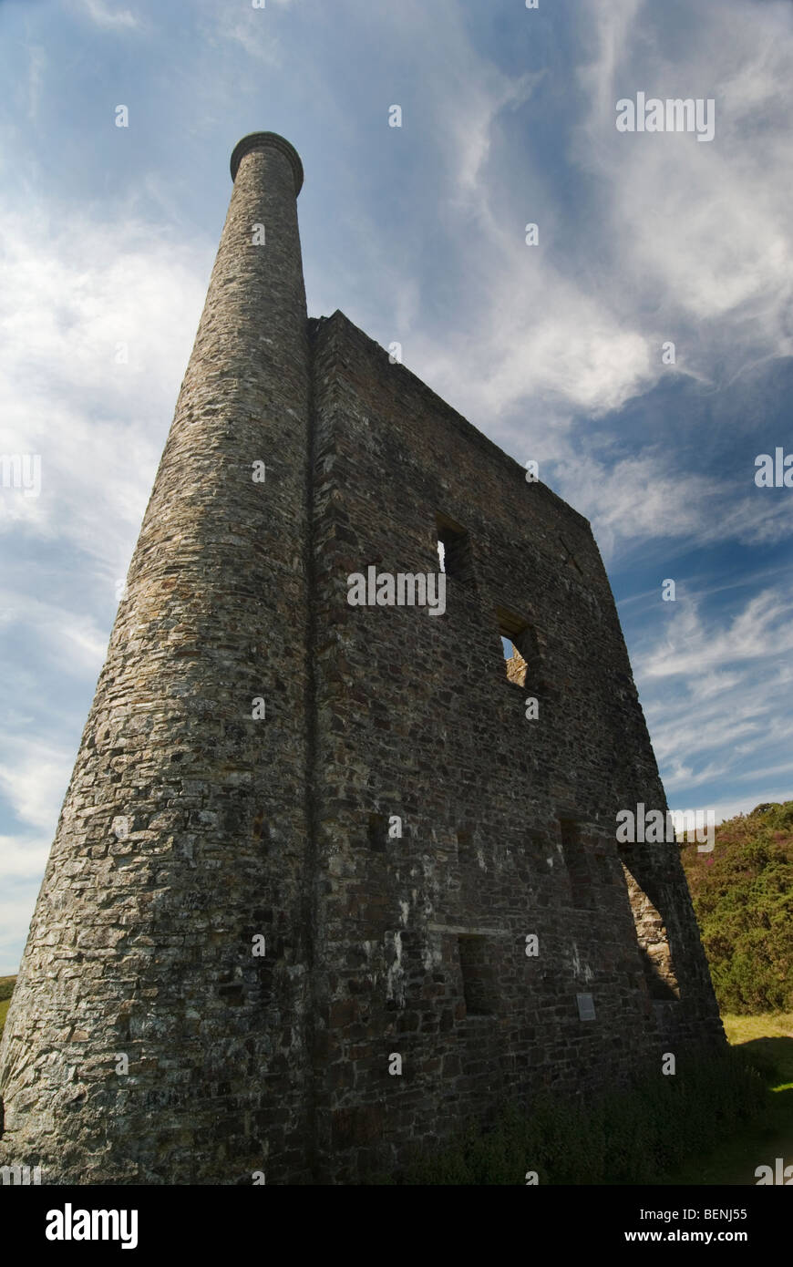 Old mine engine house known as Wheal Betsy near Tavistock, Devon ...