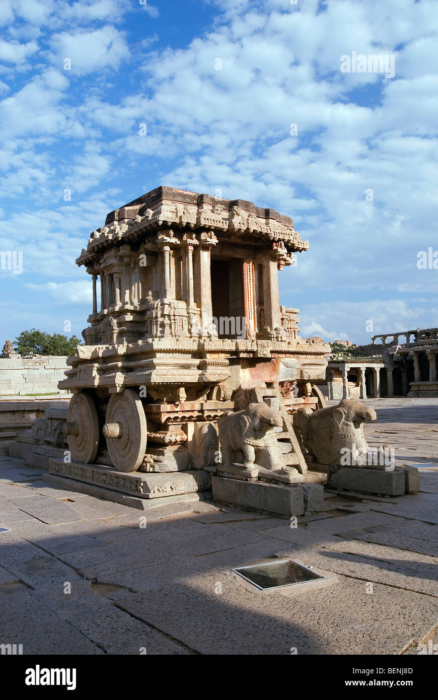 The Stone chariot in Vitthala Temple built in the 15th century A.D ...
