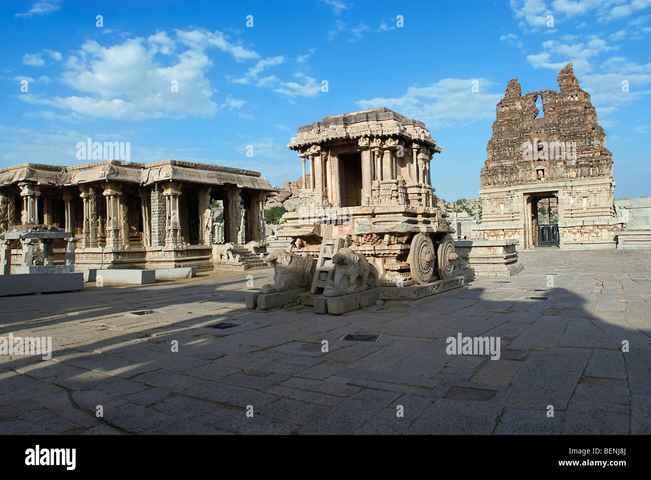The Stone chariot in Vitthala Temple built in the 15th century A.D ...