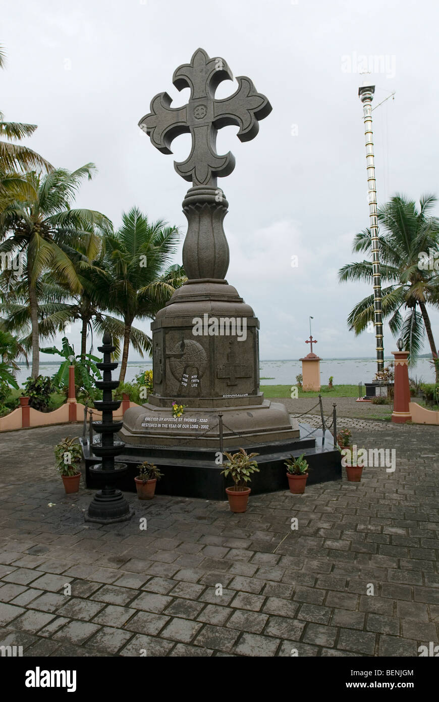 Granite Cross in Saint Thomas Church one of the seven churches founded ...