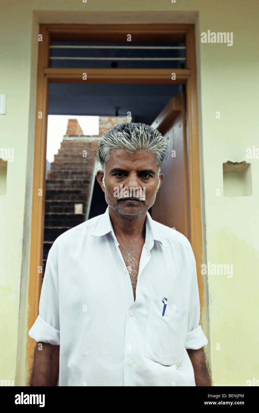 A man posing at Tenkasi Tamil Nadu India Stock Photo - Alamy
