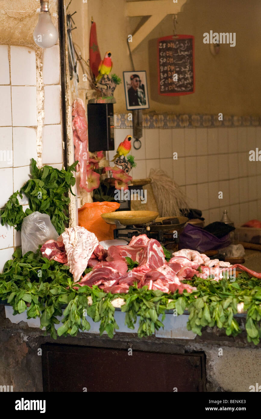 butcher, Marrakesh, Morocco Stock Photo - Alamy