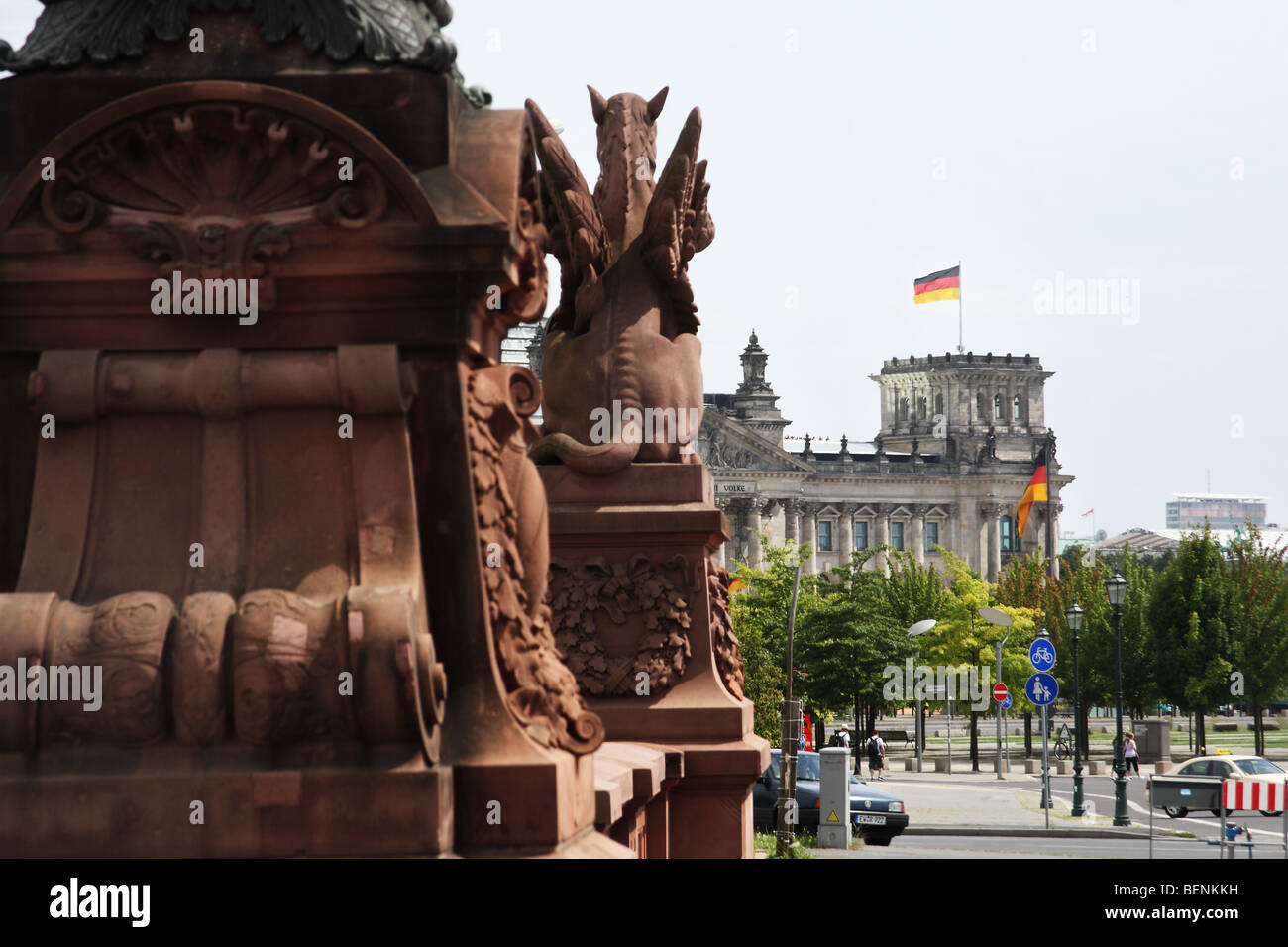 German Parliament from Moltke Bridge, Berlin Mitte, Germany Stock Photo ...