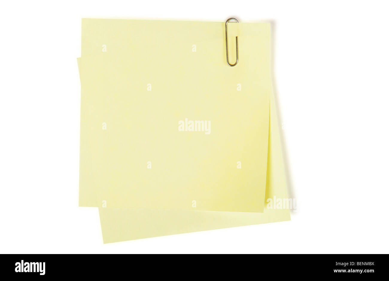 Yellow adhesive note on Cut Out Stock Images & Pictures - Alamy