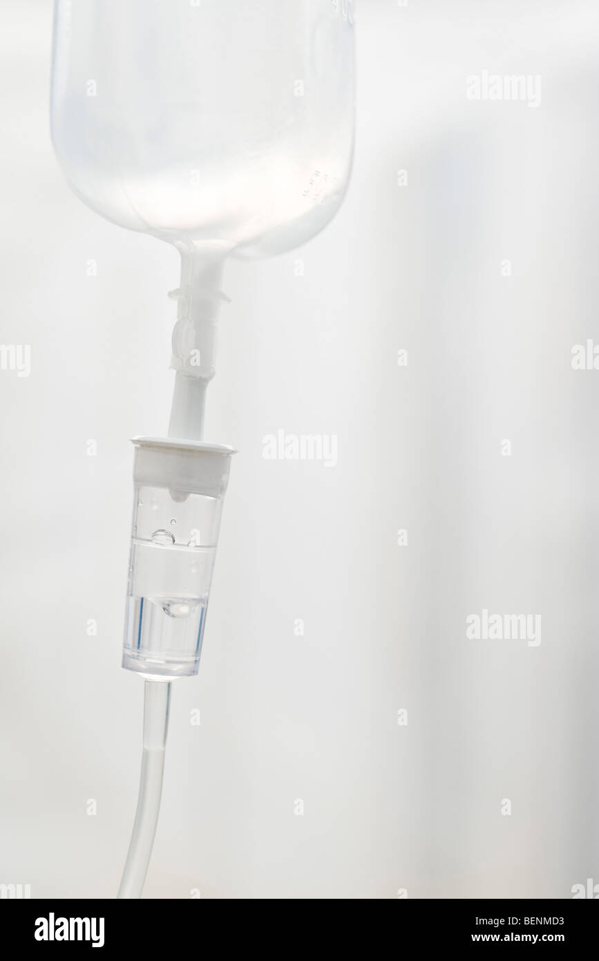 IV drip, close-up of drip chamber Stock Photo - Alamy