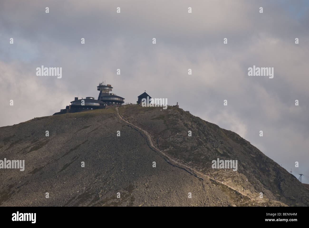 weather station on the mountain top Stock Photo - Alamy