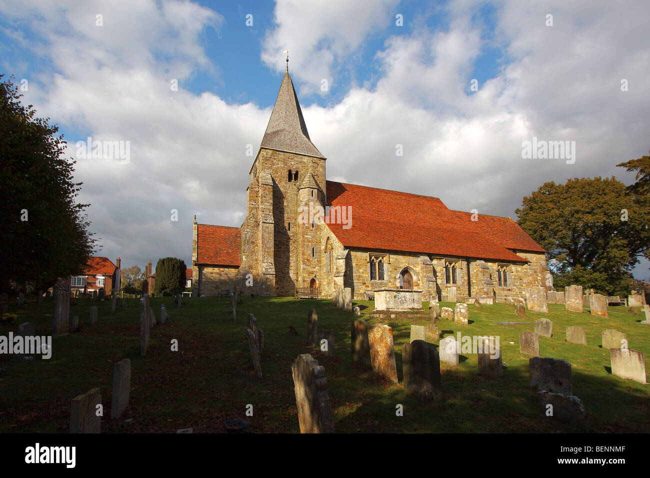 View of Burwash church Stock Photo - Alamy