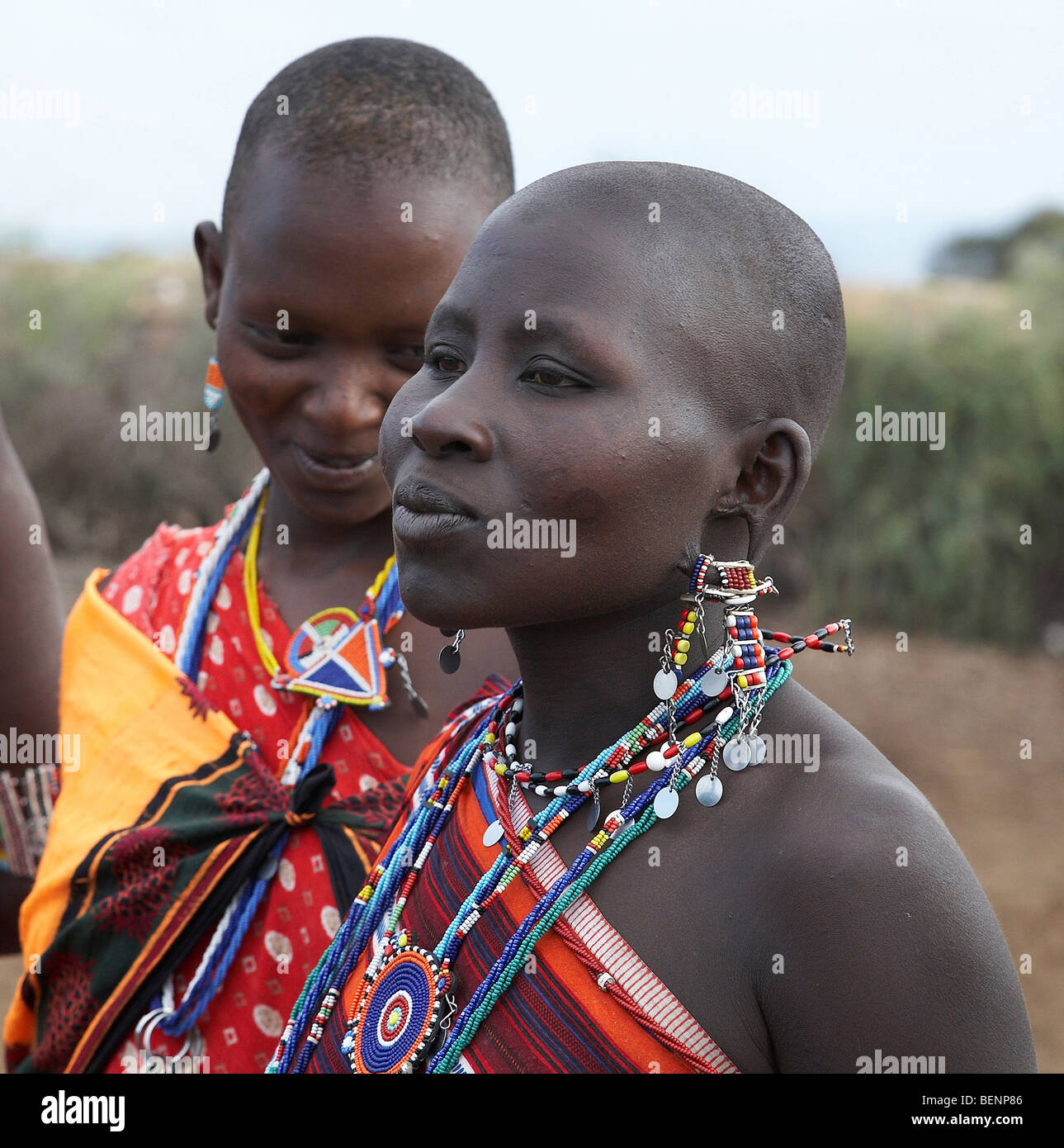 KENYA Masai women at a dance ceremony in a Masai village within the ...