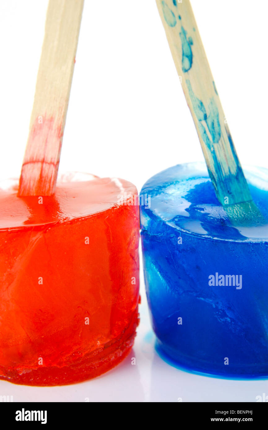 Flavored icy poles isolated against a white background Stock Photo - Alamy