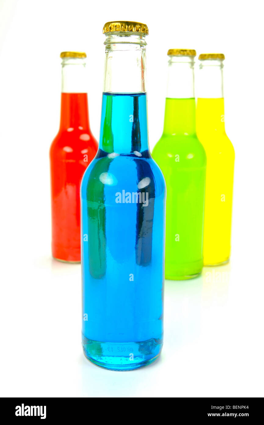 Alco Pop premix alcoholic drinks isolated against a white background ...