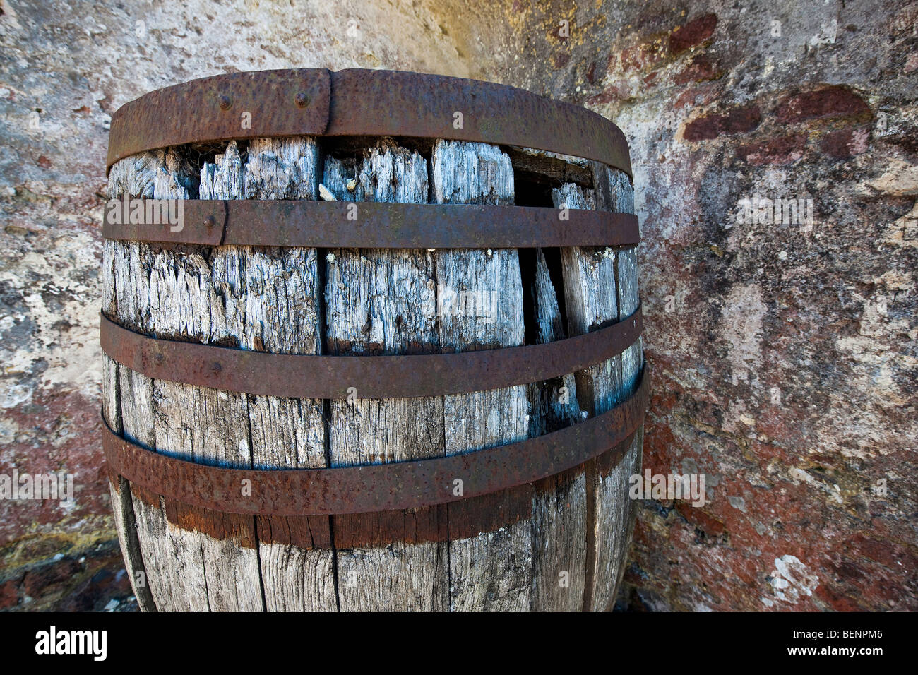 Ancient water barrel Basing House Basingstoke England UK Great Britain ...