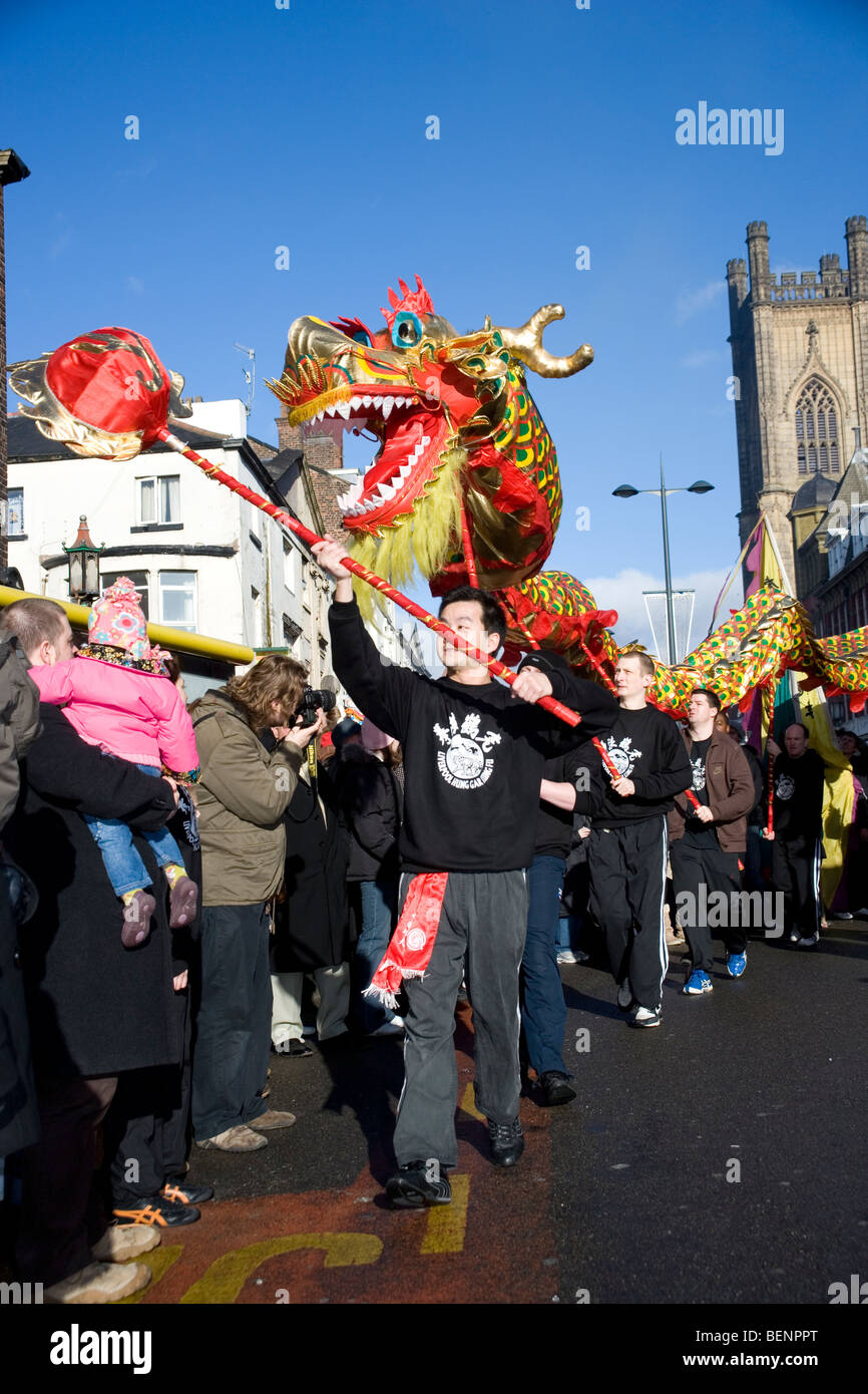 Chinese New Year celebrations in the Chinese quarter of Liverpool ...