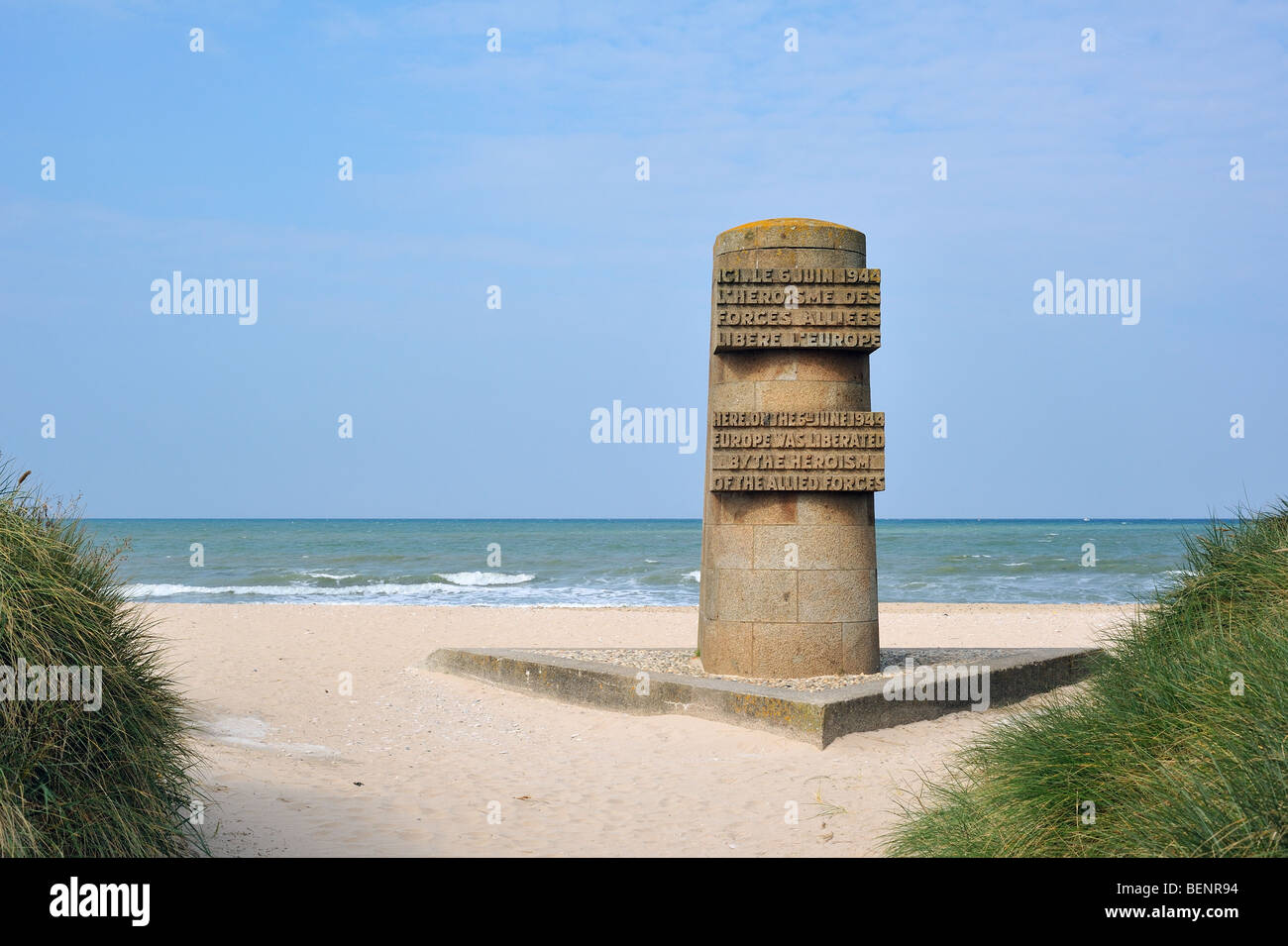 Second World War Two Liberation monument at WW2 Juno Beach, Courseulles ...