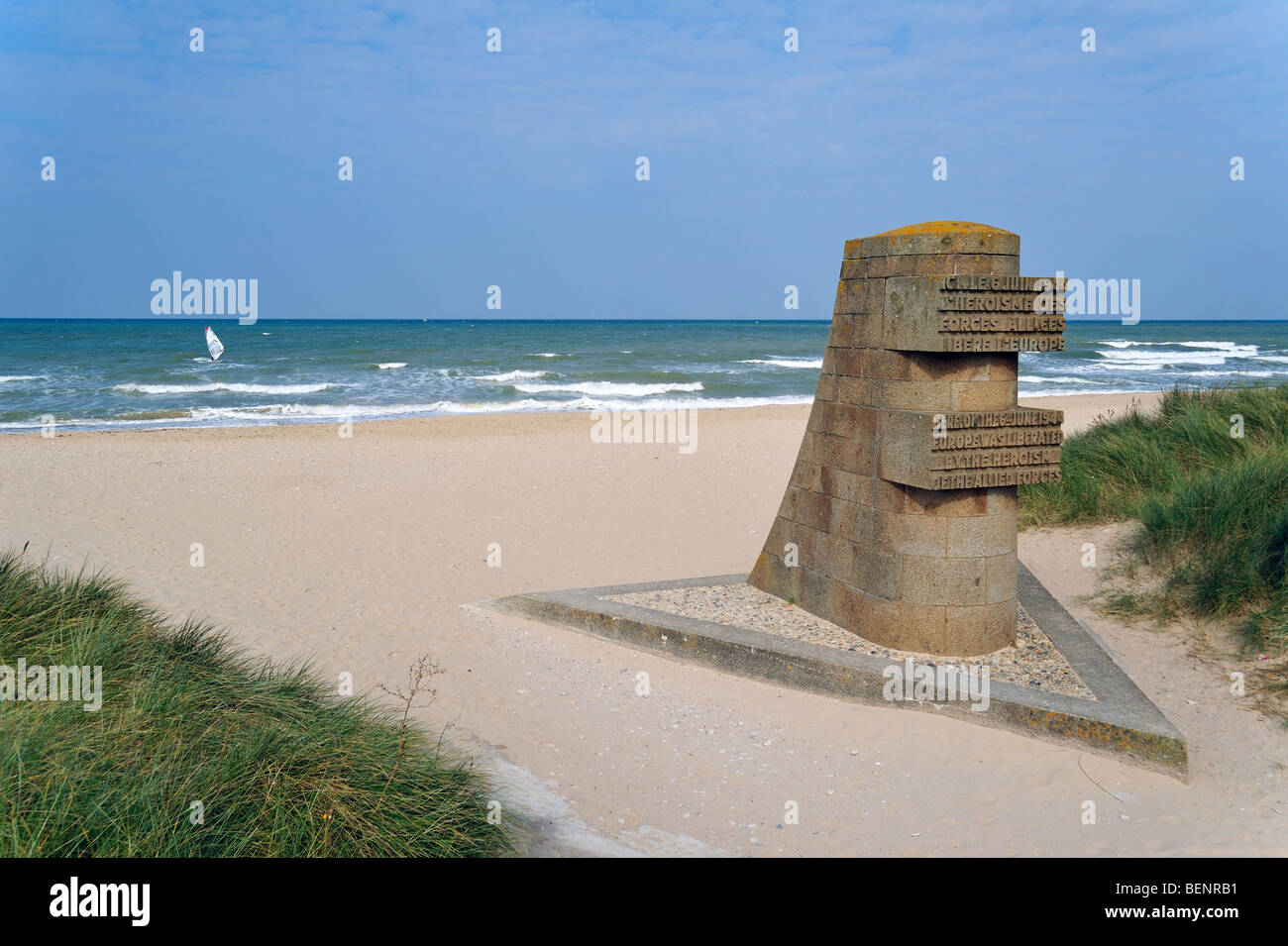 Second World War Two Liberation monument at WW2 Juno Beach, Courseulles ...