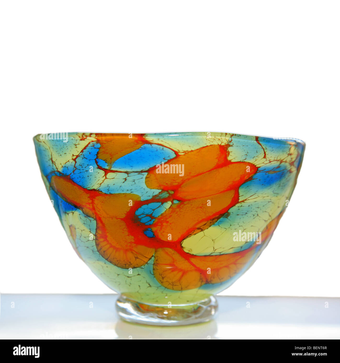 Artistic colourful glass bowl Stock Photo - Alamy