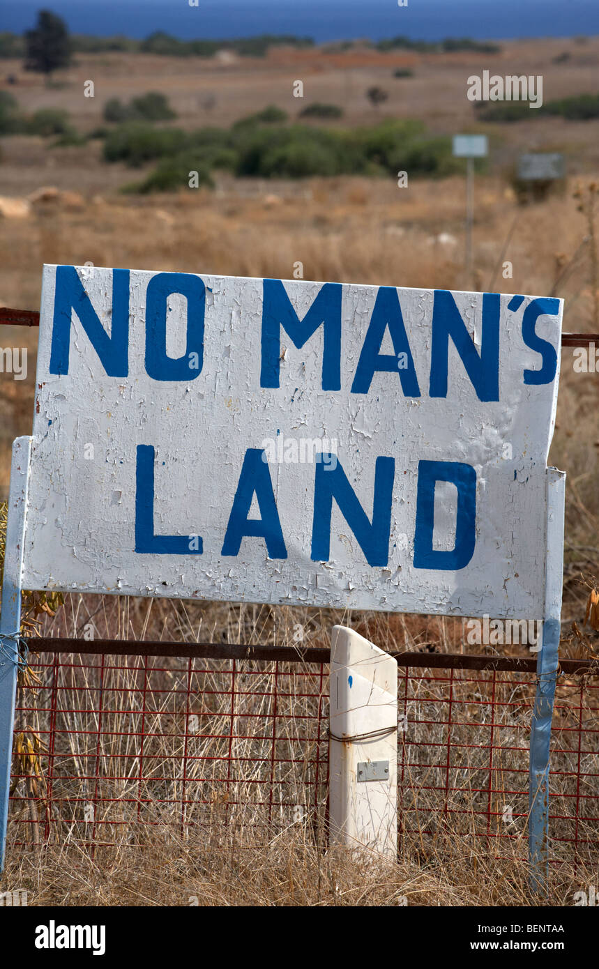 no mans land and restricted area of the UN buffer zone in the green ...