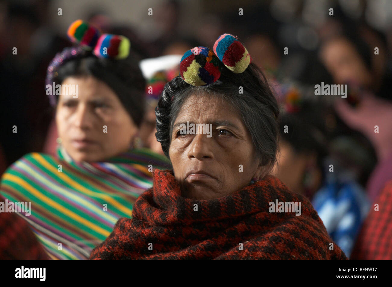 GUATEMALA Catholic church at Chajul, El Quiche. Sunday mass. PHOTOGRAPH ...