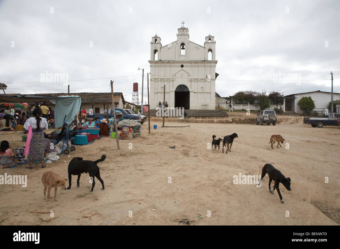GUATEMALA Church at Lemoa, El Quiche. PHOTOGRAPH by SEAN SPRAGUE Stock ...