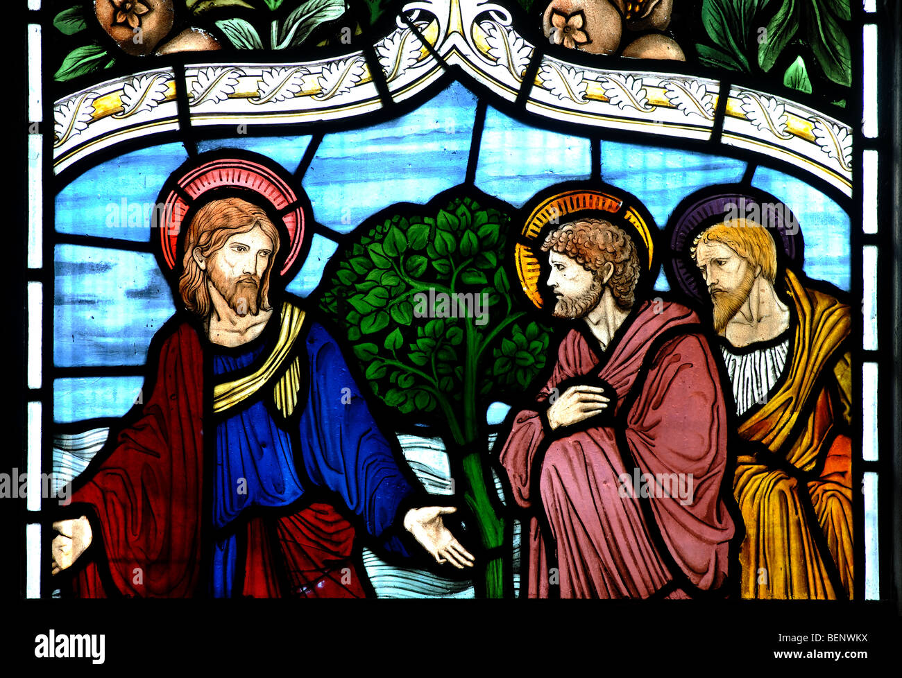 William Morris stained glass, All Saints Church, Sheepy Magna ...