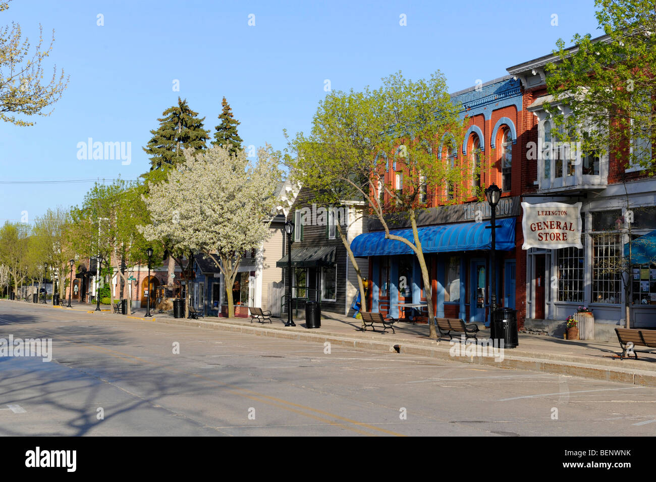 Lexington Michigan tourist destination downtown area Stock Photo - Alamy