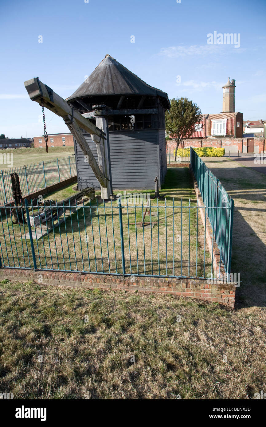 Treadmill crane, Harwich, Essex, England Stock Photo - Alamy