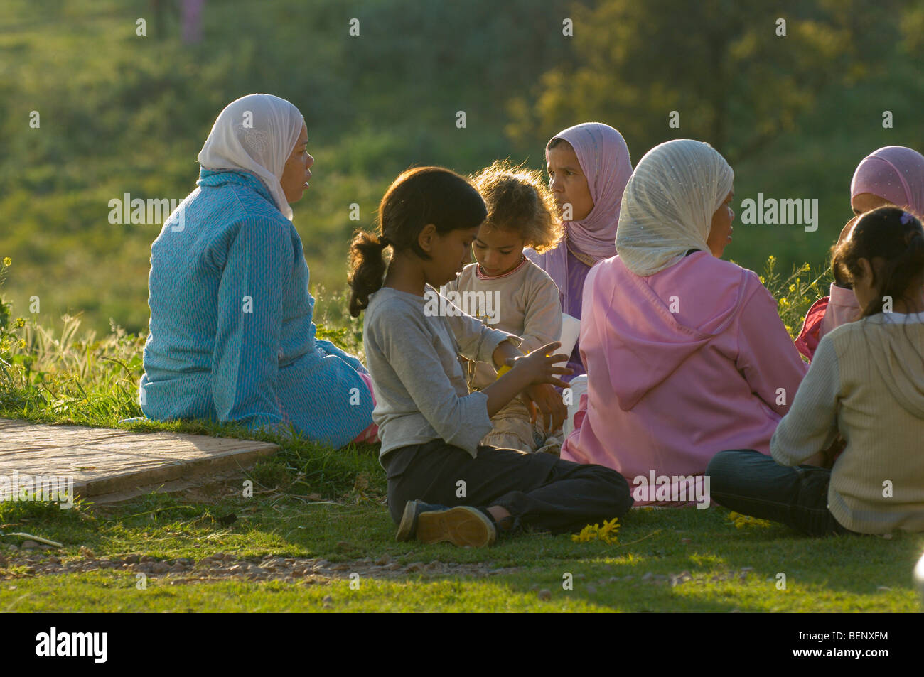 Moroccan family children hi-res stock photography and images - Alamy