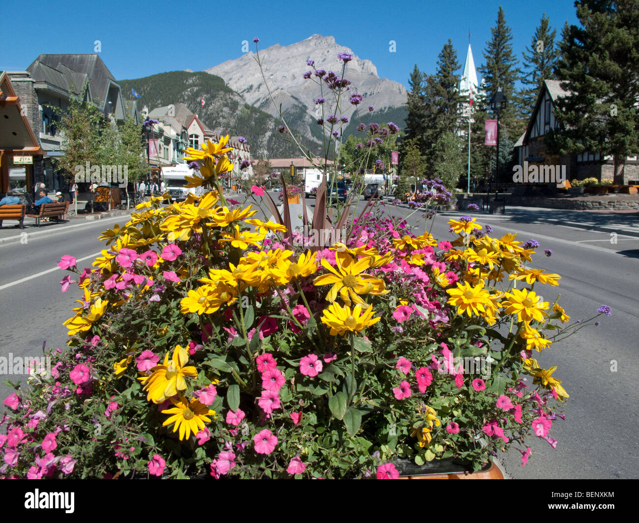 Main street in Banff Alberta Canada Stock Photo - Alamy