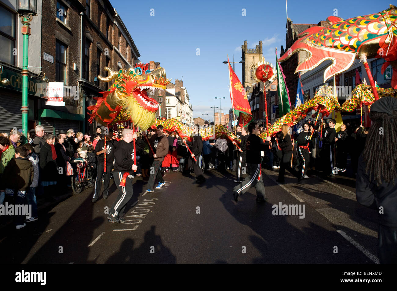 Chinese New Year celebrations in the Chinese quarter of Liverpool ...