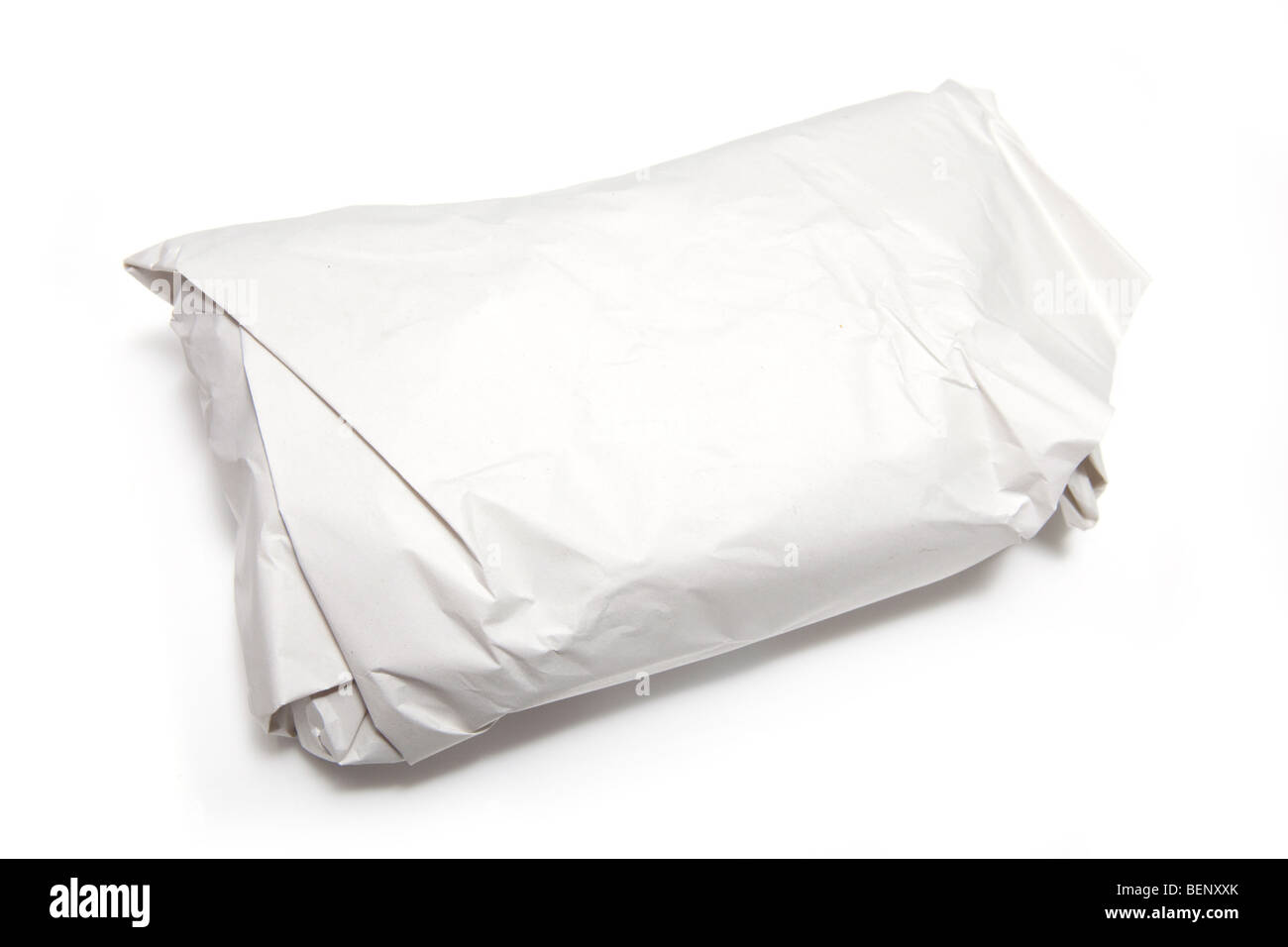 Saveloy and chips wrapped in white paper Stock Photo - Alamy