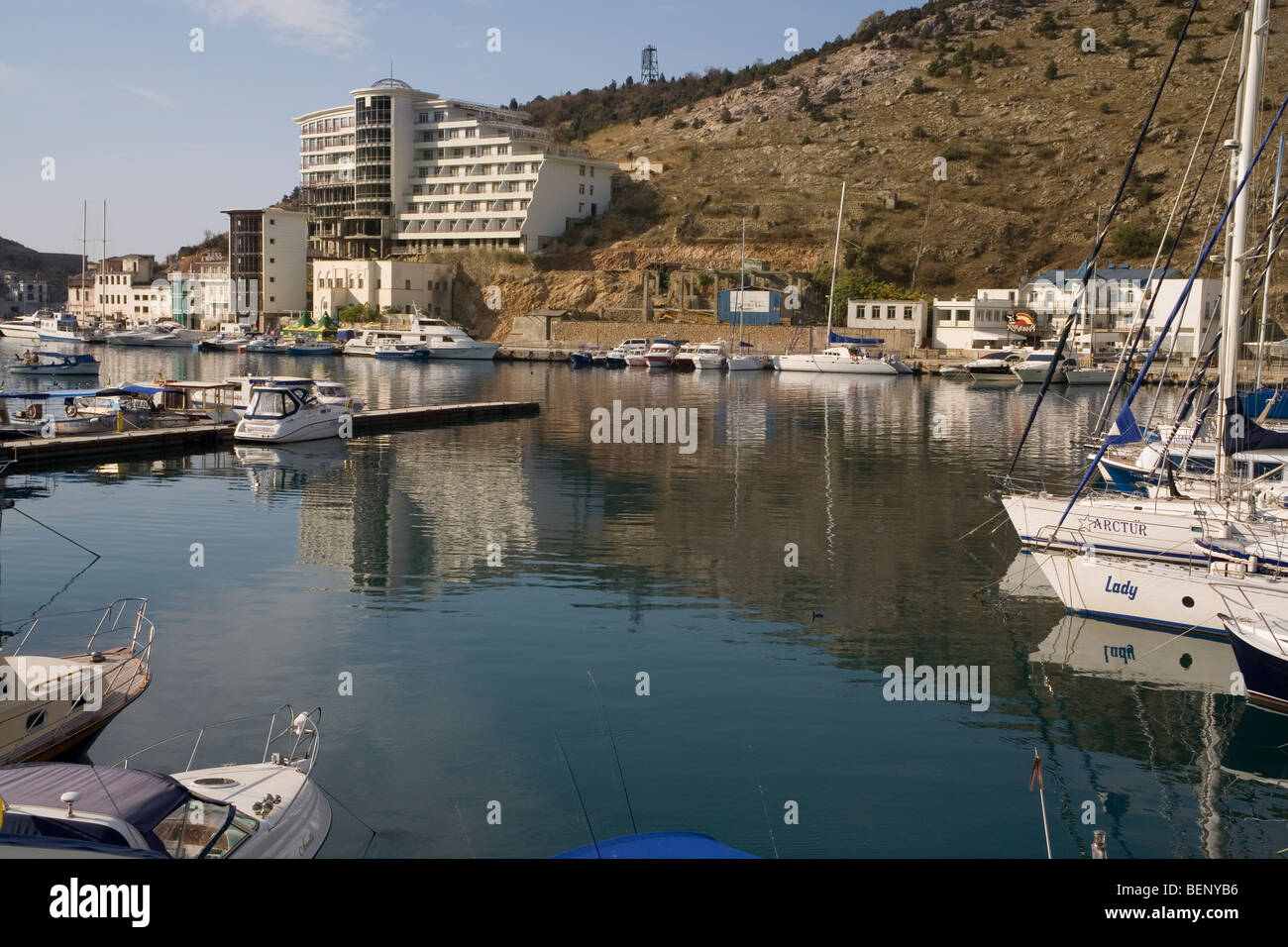Ukraine Crimea Balaclava harbour Stock Photo - Alamy