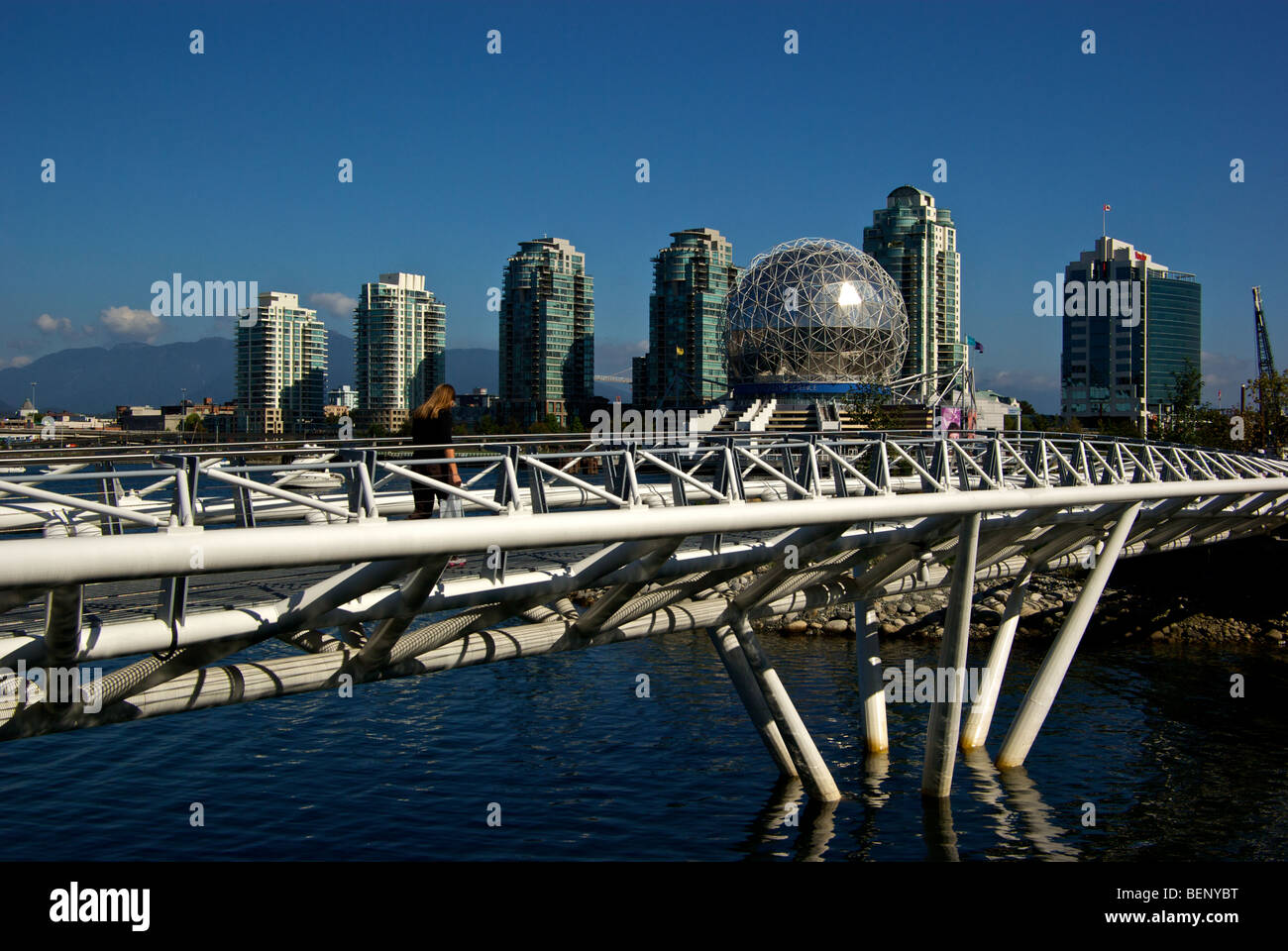 Pedestrian foot bridge over small cove at 2010 Winter Olympic Athlete's ...
