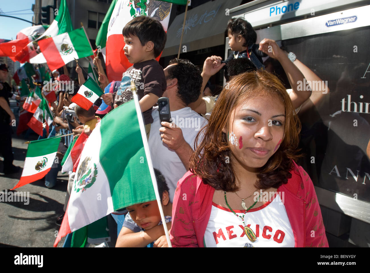 Mexican-Americans gather on Madison Avenue in New York for the annual ...