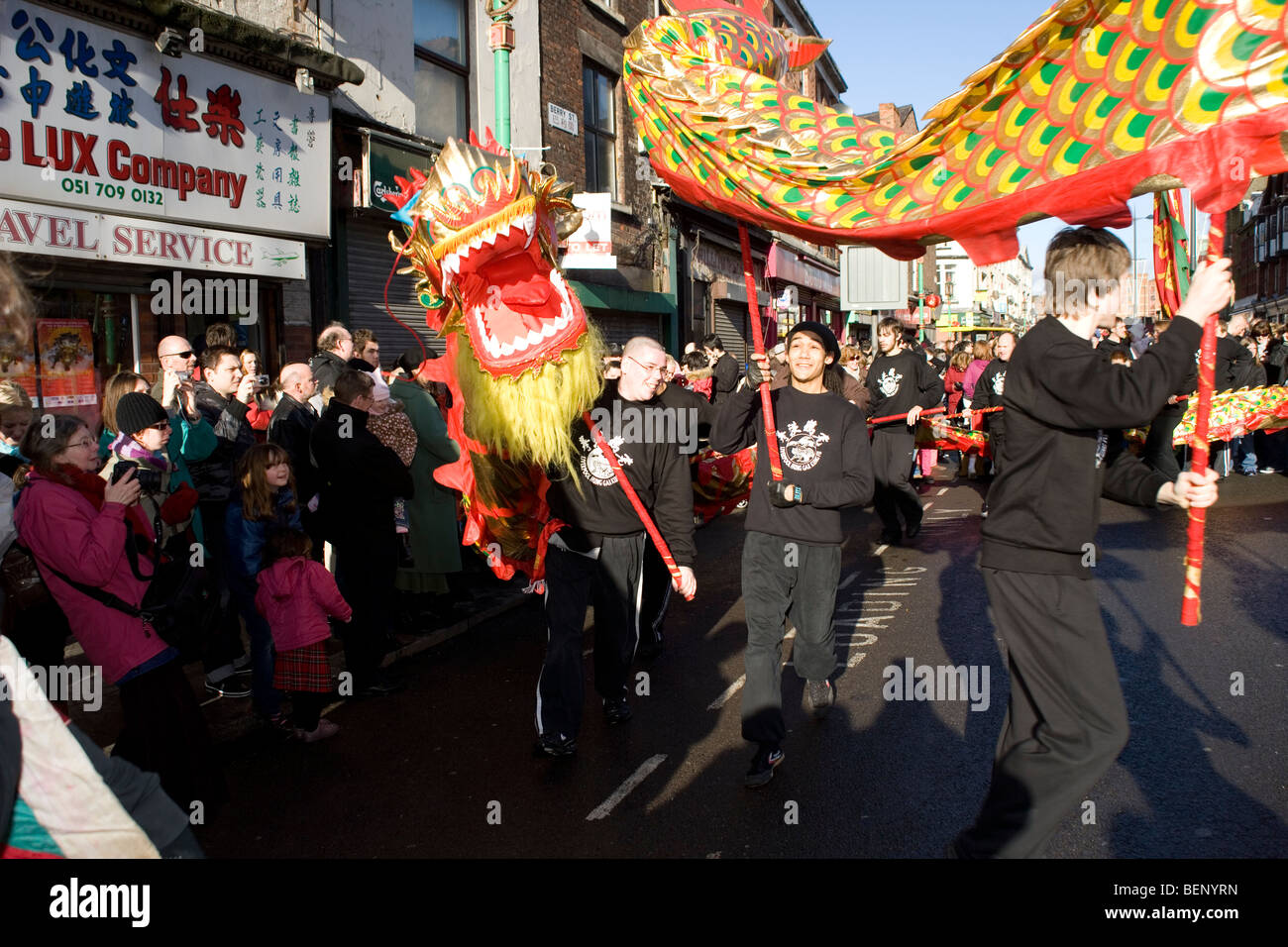 Chinese New Year celebrations in the Chinese quarter of Liverpool ...