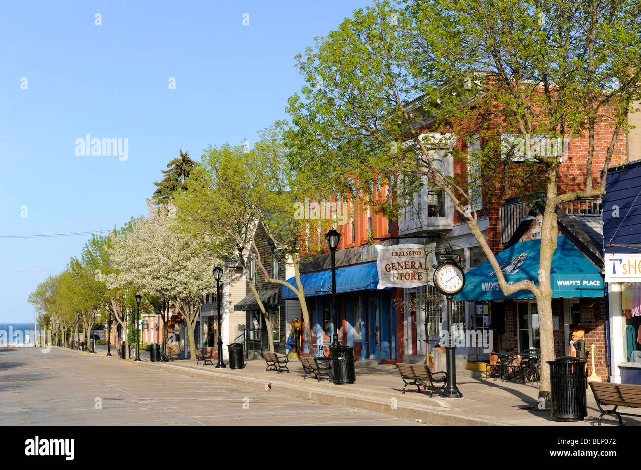 Lexington Michigan tourist destination downtown area Stock Photo - Alamy