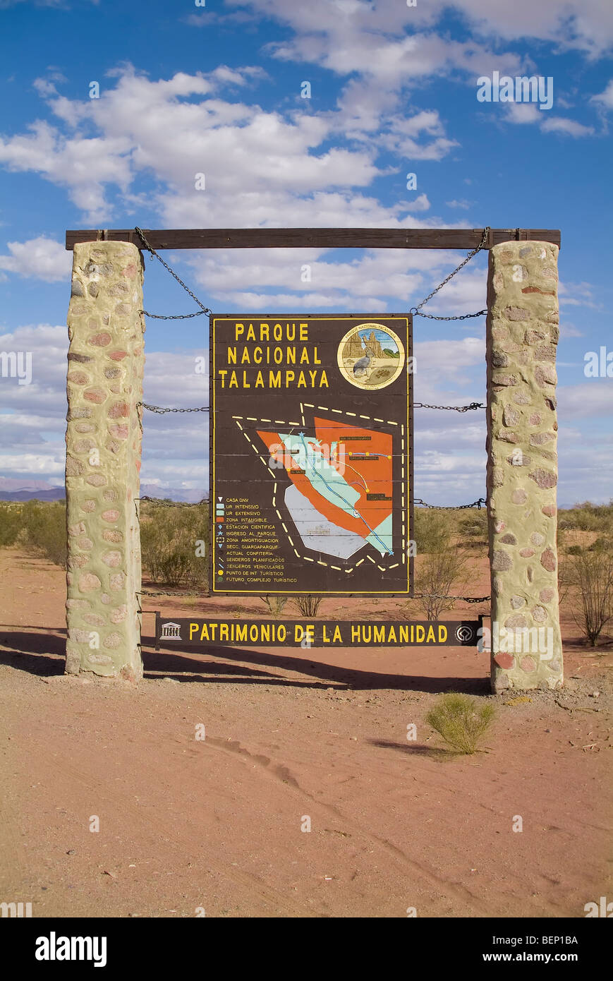 Entrance of the Talampaya National Park, La Rioja Province, Argentina ...